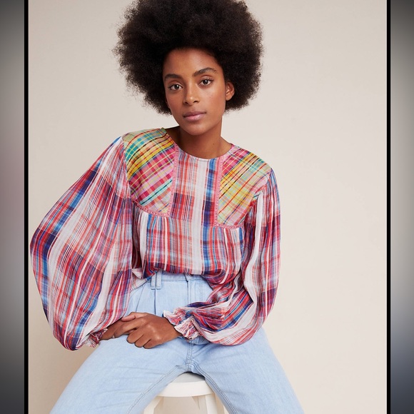Bl^Nk London | Tops | Anthropologie Blnk London Miranda Peasant Blouse ...